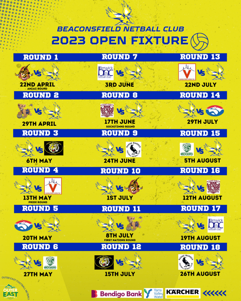 Netball Fixture Change – Premier Division and Division One Clubs ...