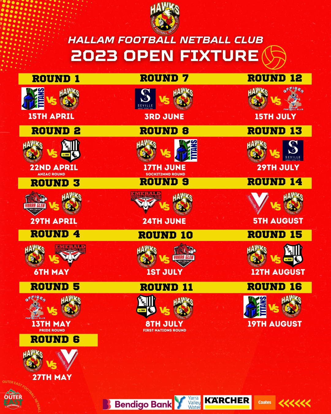 Netball Fixture Change – Premier Division and Division One Clubs ...