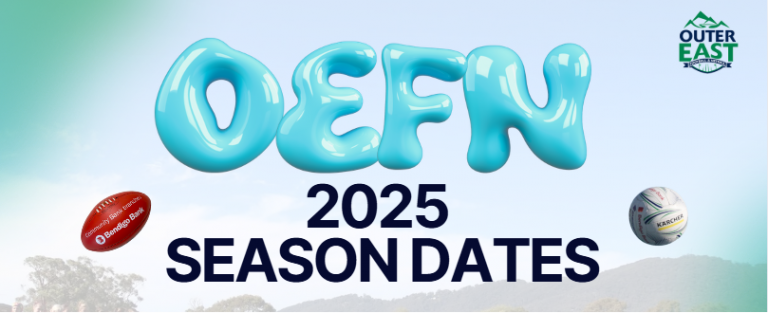 2025 Season Dates – Outer East Football Netball