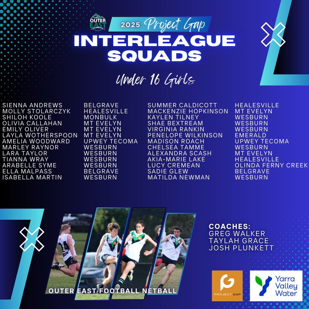 INTERLEAGUE | 2025 OEFN INTERLEAGUE SQUADS ANNOUNCED – Outer East ...